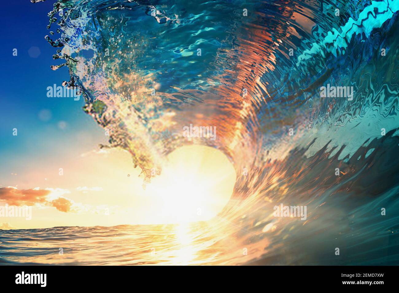 wave in the beach Stock Photo - Alamy