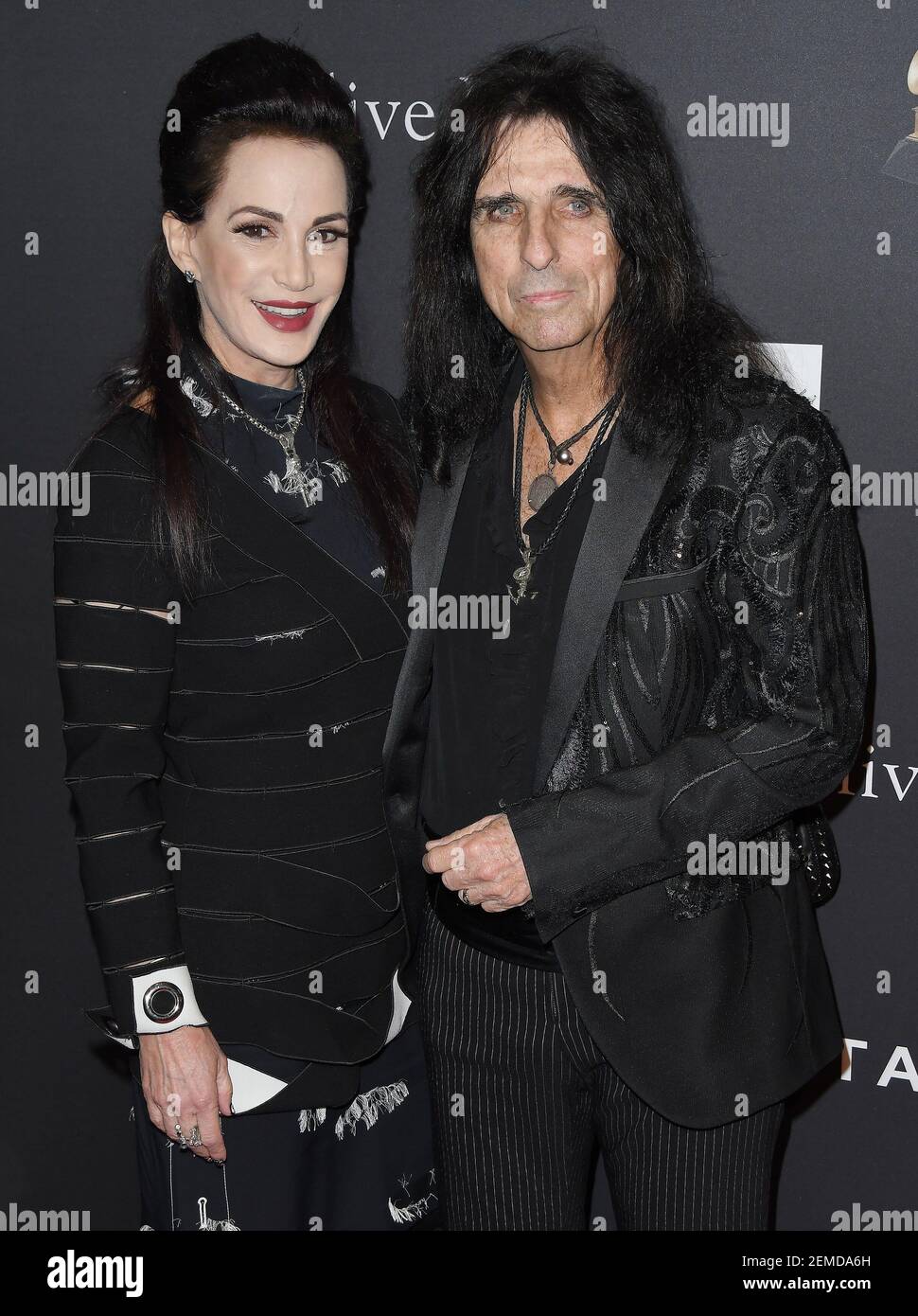 Sheryl Goddard and Alice Cooper at the The Recording Academy And Clive ...