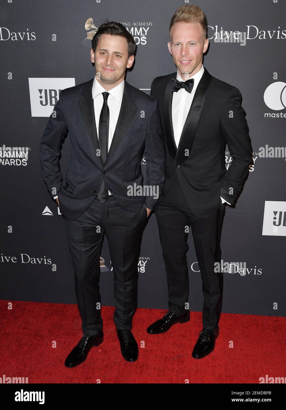 Benj Pasek and Justin Paul at the The Recording Academy And Clive Davis ...