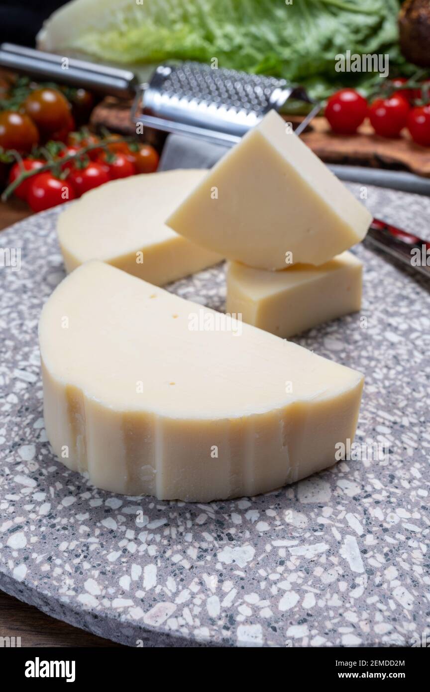 Cheese collection, Italian pasta filata aged cheese provolone from ...