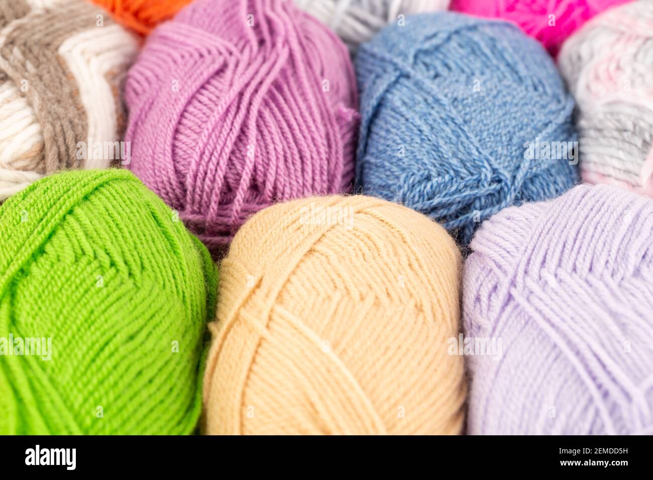 Colorful knitting yarn hi-res stock photography and images - Alamy