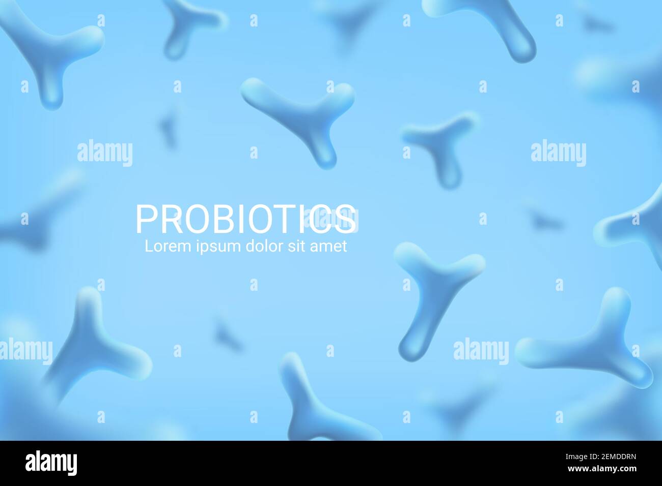 Probiotic bacteria lactobacillus or prebiotic gut background, vector ...