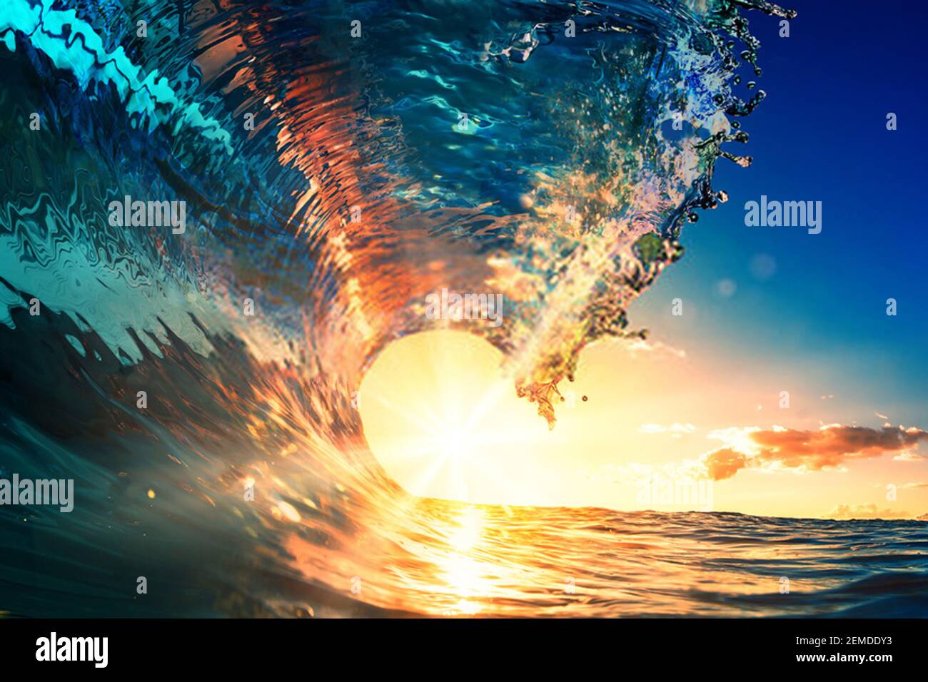 wave in the beach Stock Photo - Alamy