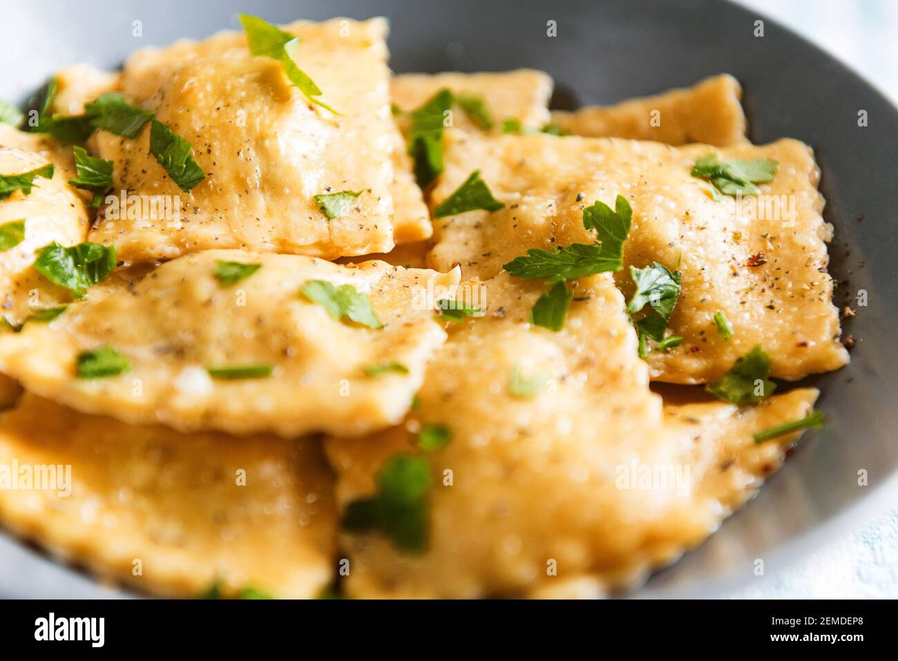 Ravioli with copyspace hi-res stock photography and images - Alamy