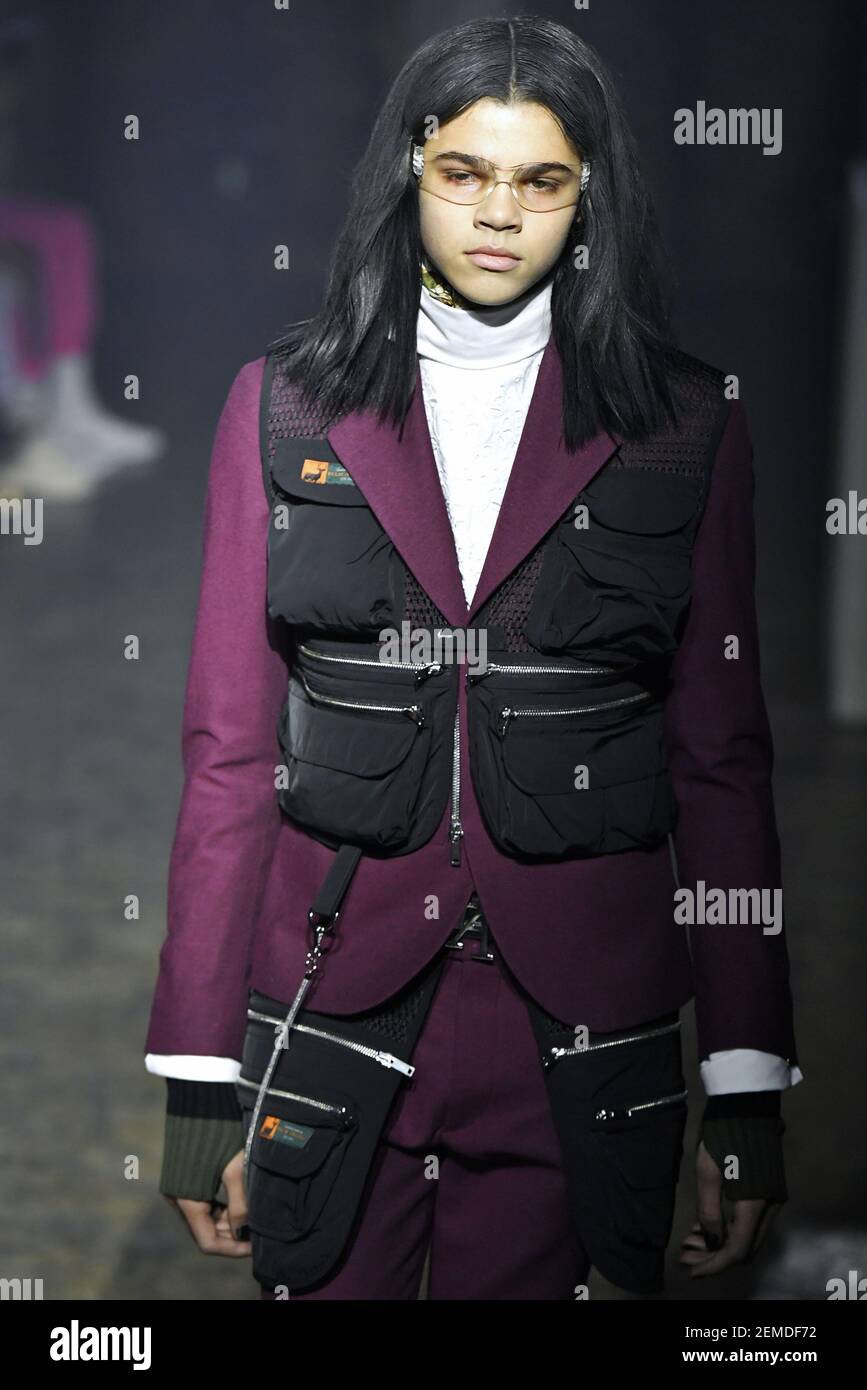 Model walks on the runway during the Palm Angels Fashion Show at New ...