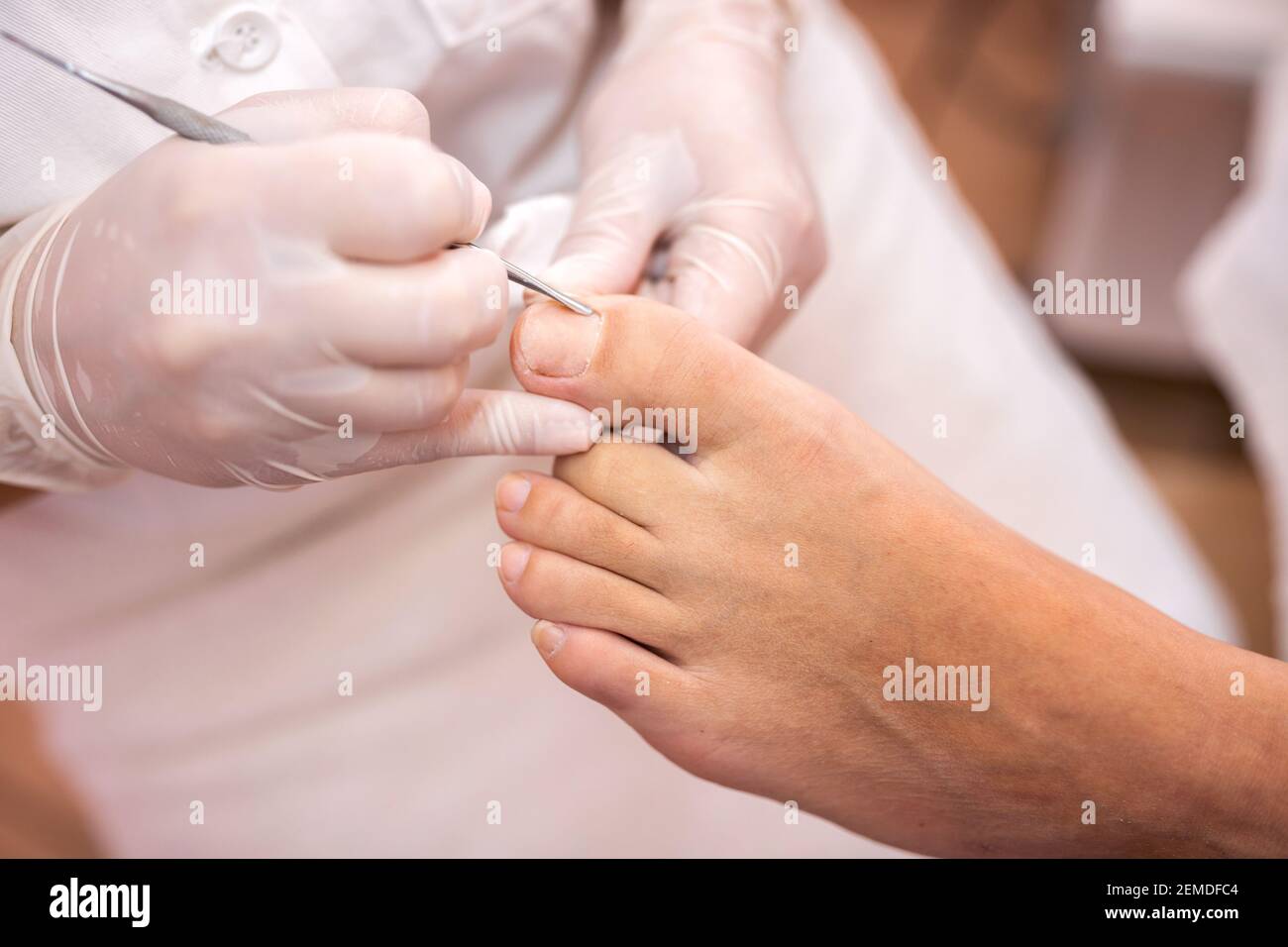Woman having pedicure nail hi-res stock photography and images - Alamy