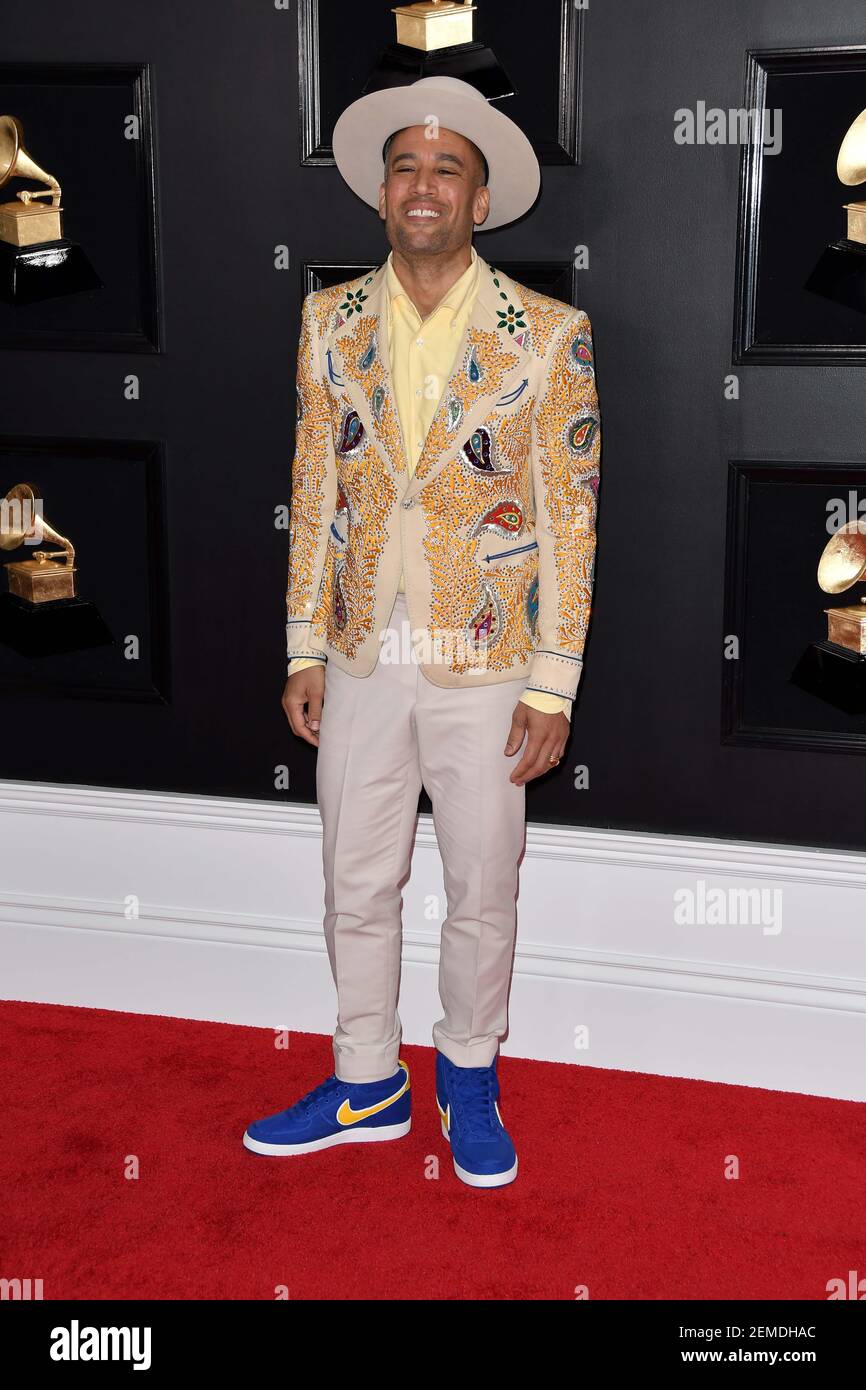 Ben Harper arrives at the 61st Annual Grammy Awards red carpet at the ...