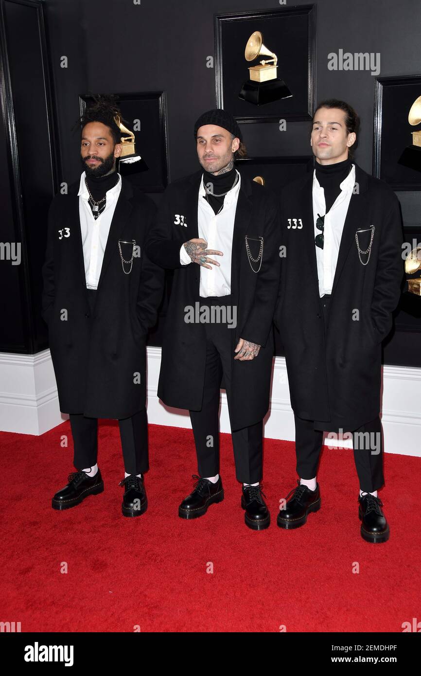 FEVER 333 arrives at the 61st Annual Grammy Awards red carpet at the ...