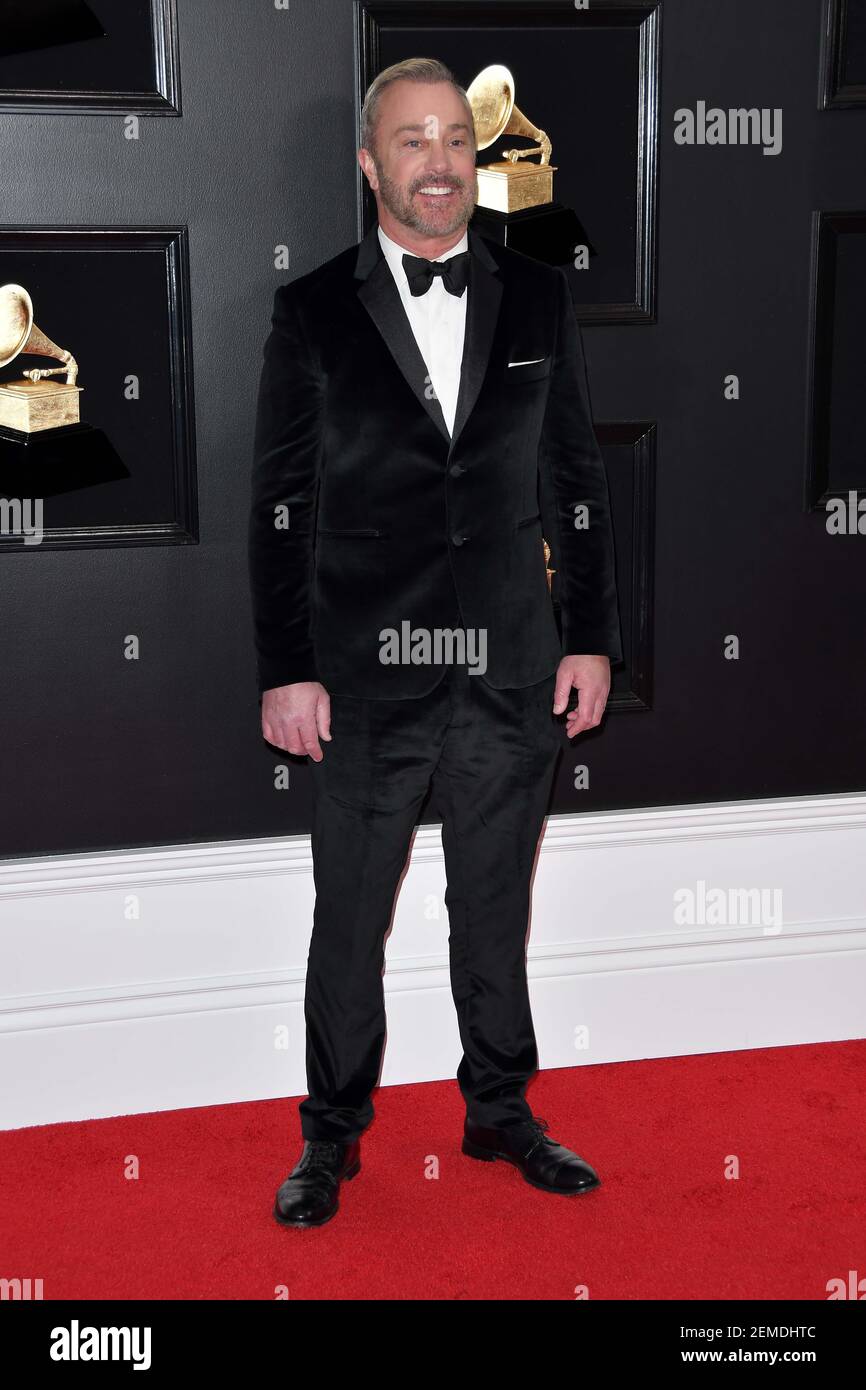 John Feldmann arrives at the 61st Annual Grammy Awards red carpet at ...