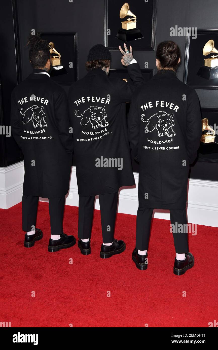 FEVER 333 arrives at the 61st Annual Grammy Awards red carpet at the ...