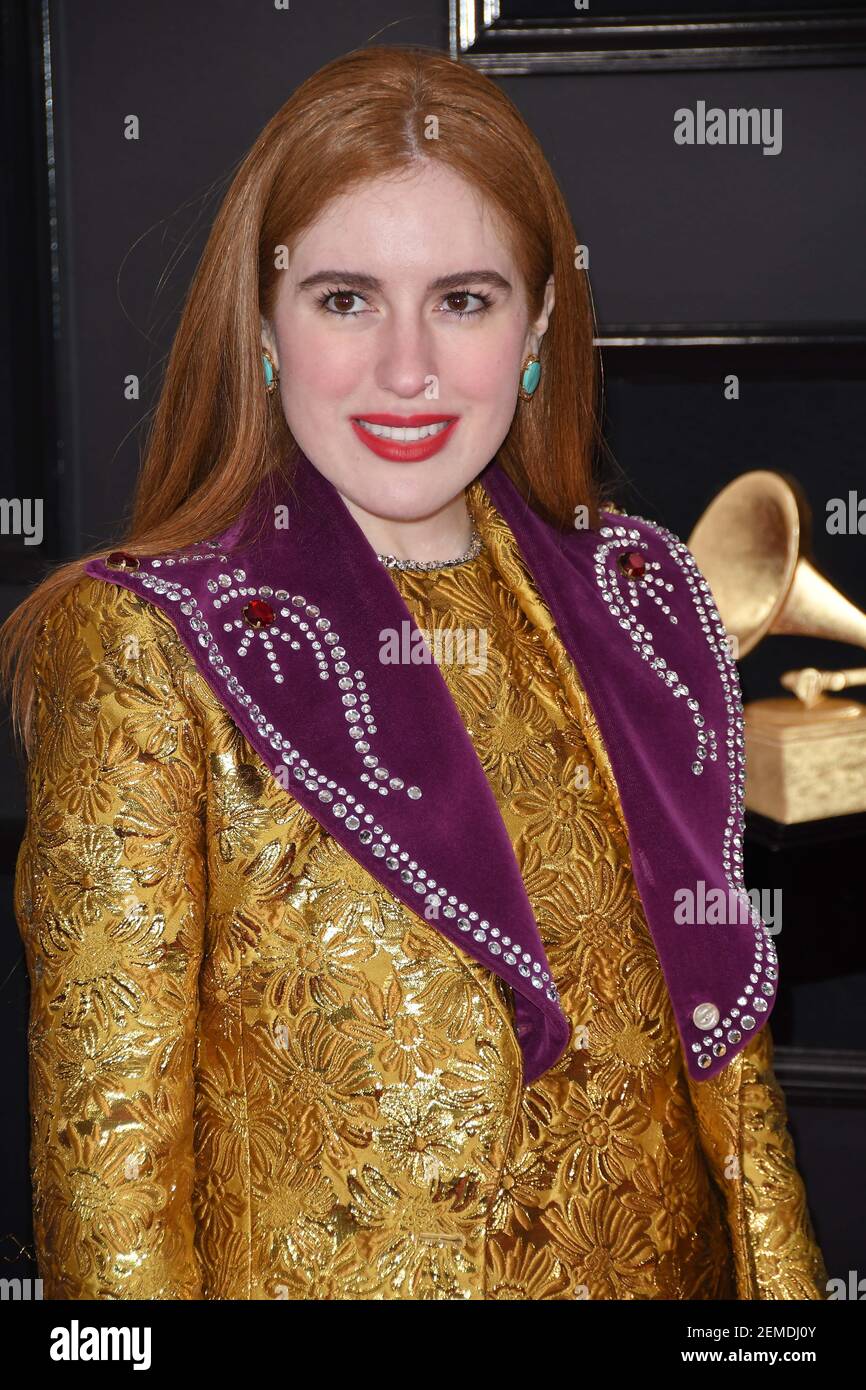 Victoria Kuhne arrives at the 61st Annual Grammy Awards red carpet at ...