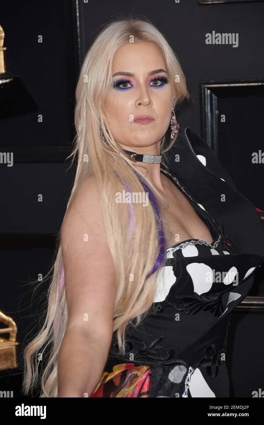 Saint Heart arrives at the 61st Annual Grammy Awards red carpet at the Staples Center in Los ...