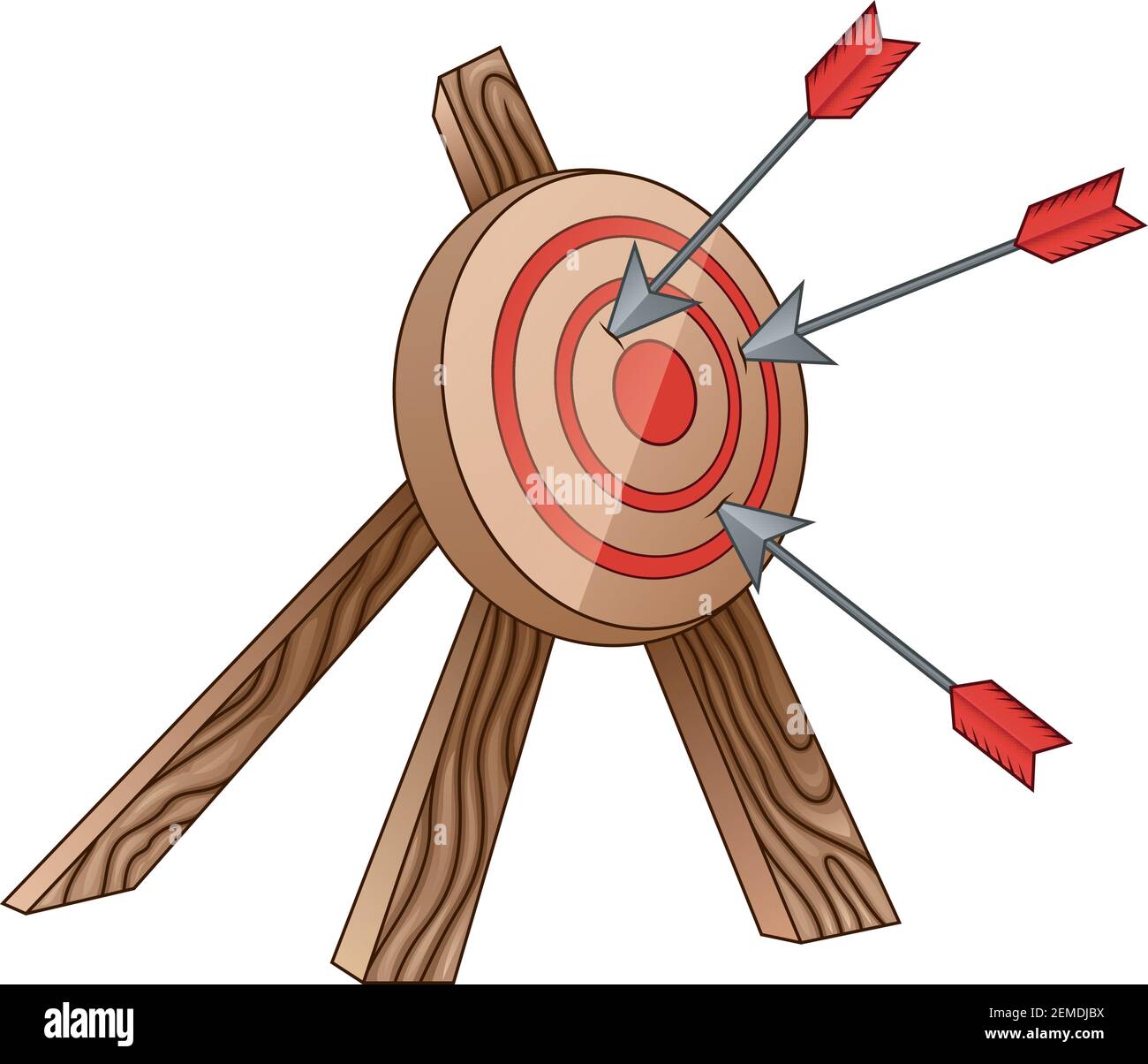 Vector illustration of Archery target and arrow Stock Vector Image ...