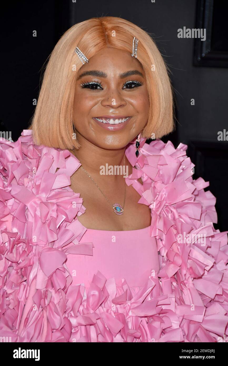 Tayla Parx arrives at the 61st Annual Grammy Awards red carpet at the ...