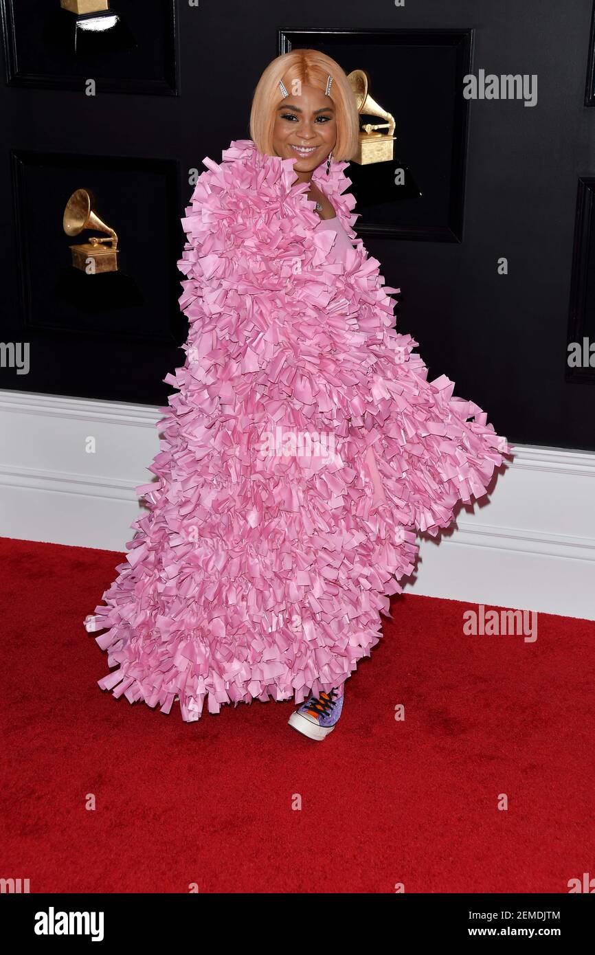 Tayla Parx arrives at the 61st Annual Grammy Awards red carpet at the ...