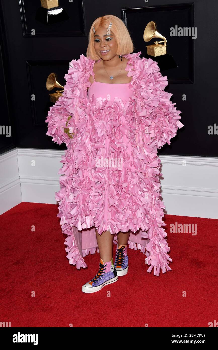 Tayla Parx arrives at the 61st Annual Grammy Awards red carpet at the ...