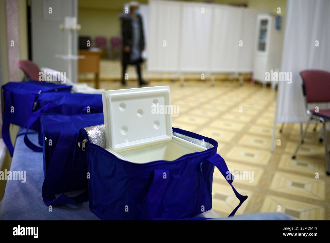 Non Exclusive: LVIV, UKRAINE - FEBRUARY 24, 2021 - A cold chain ...