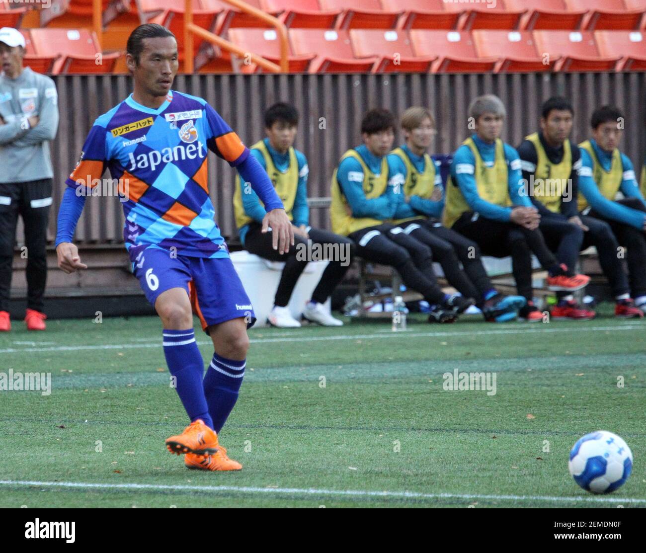 February 10, 2019 - V-Varen Nagasaki defender Makoto Kakuda #6 during ...