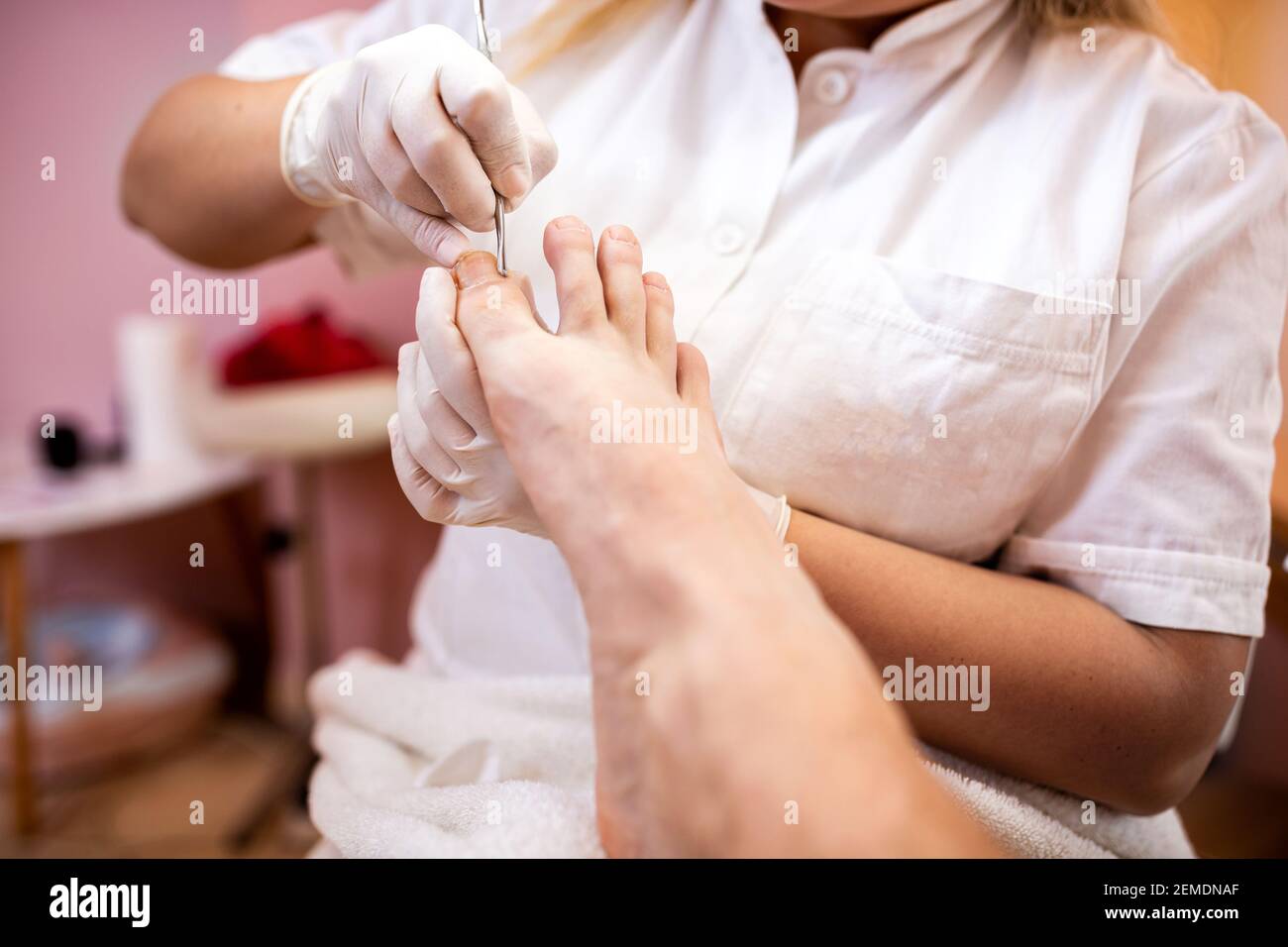 Feet big toe pedicure, cuticle treatment, men’s pedicure, cuticle nail ...