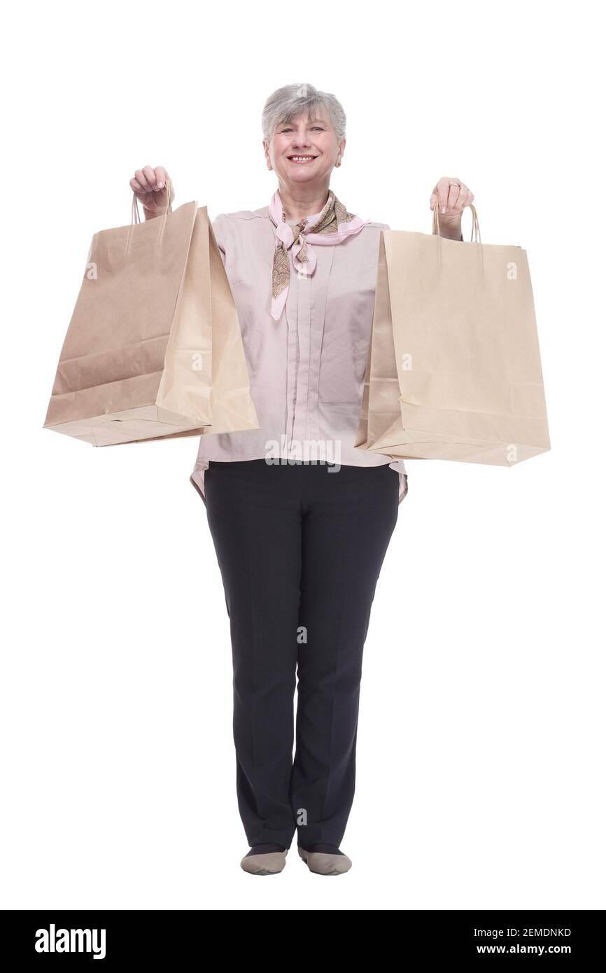 Old lady shopping bags hi-res stock photography and images - Alamy