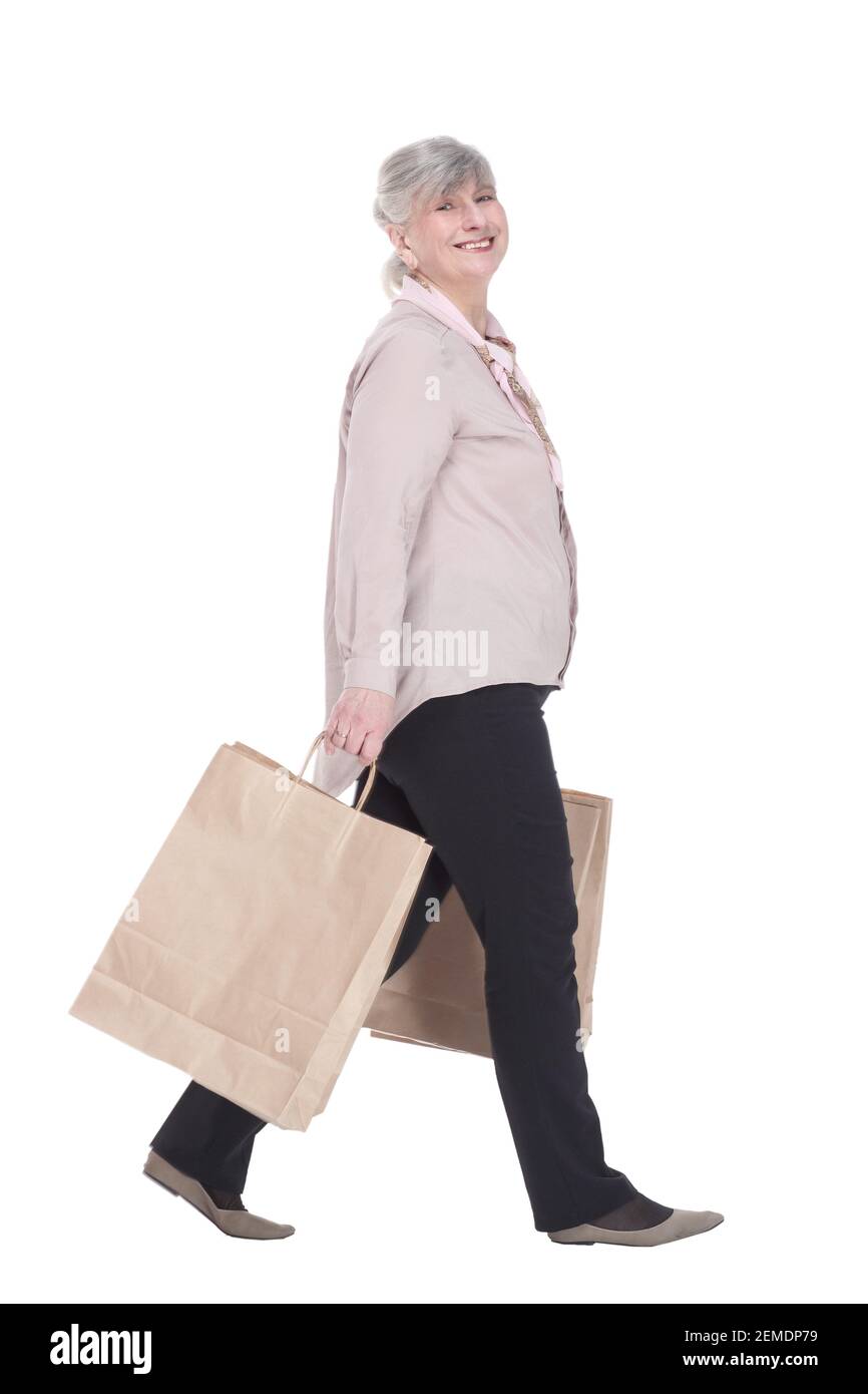Old lady shopping bags hi-res stock photography and images - Alamy