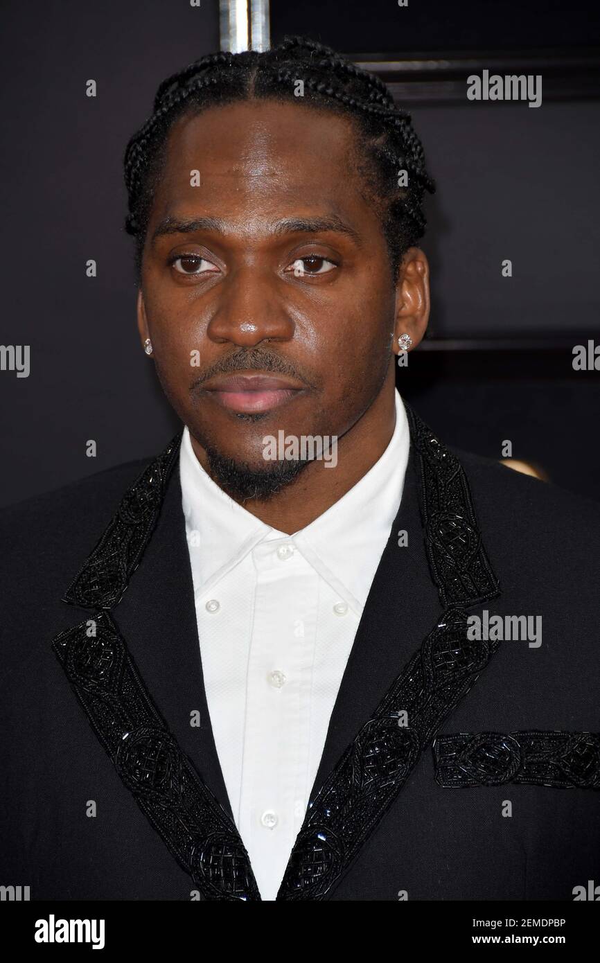 Pusha T arrives at the 61st Annual Grammy Awards red carpet at the ...