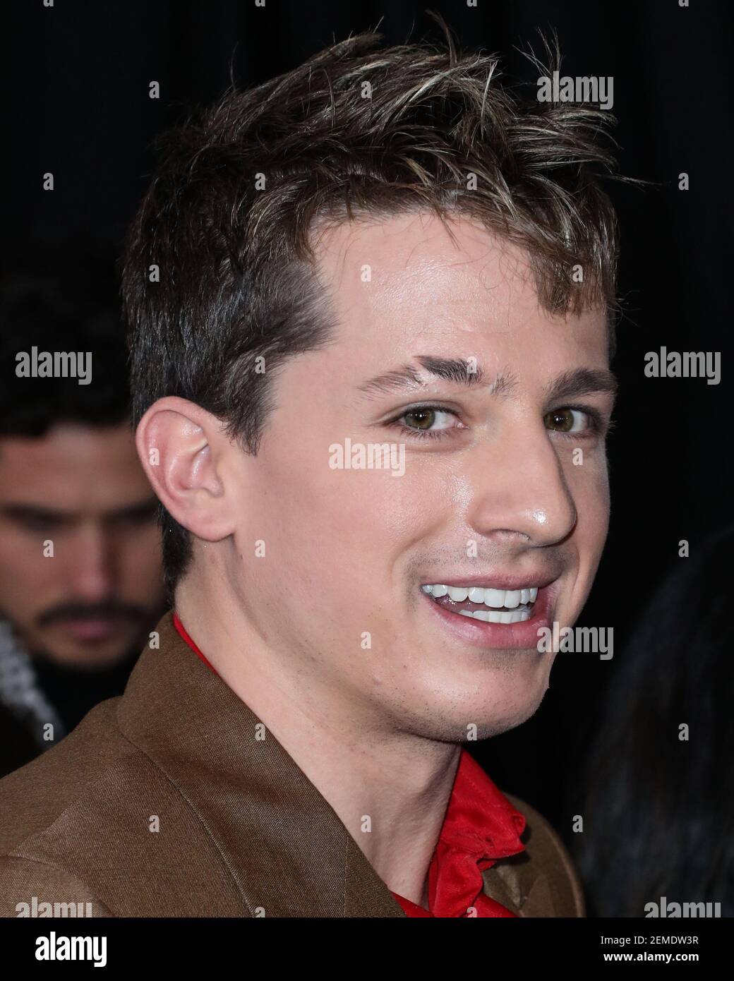 LOS ANGELES, CA, USA - FEBRUARY 10: Singer Charlie Puth wearing a Prada ...
