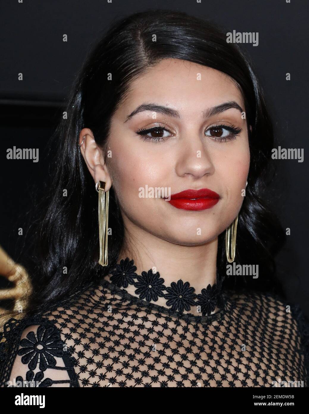 LOS ANGELES, CA, USA - FEBRUARY 10: Singer Alessia Cara wearing a Self ...