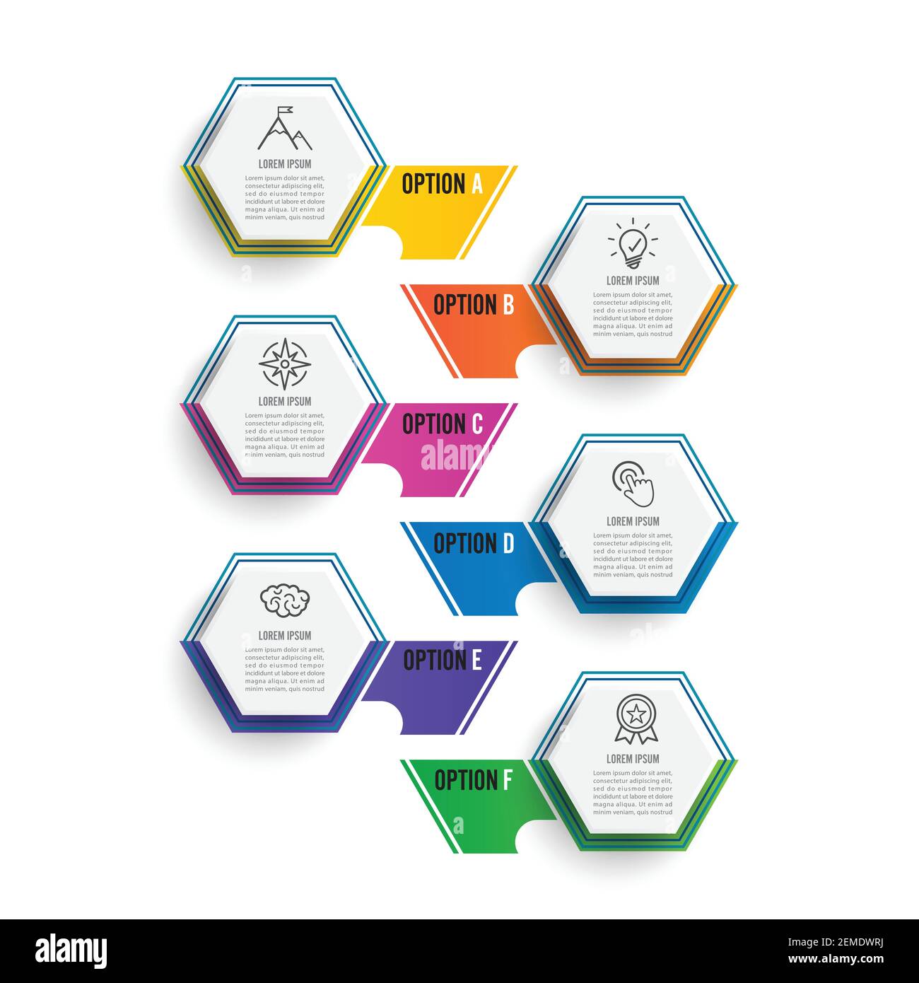 Web design six icons Cut Out Stock Images & Pictures - Alamy