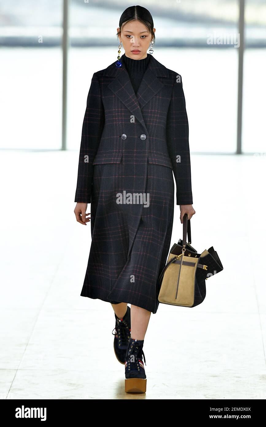 Sora Choi walks on the runway during the Tory Burch Ready To Wear ...