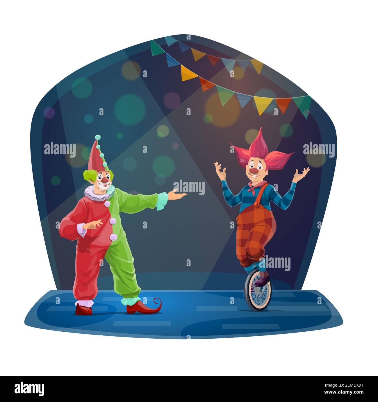 Clown performing in circus Stock Vector Images - Alamy