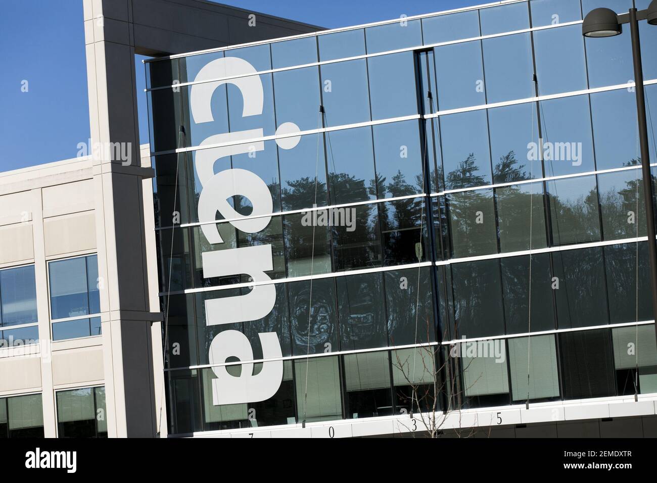 A logo sign outside of the headquarters of the Ciena Corporation in ...