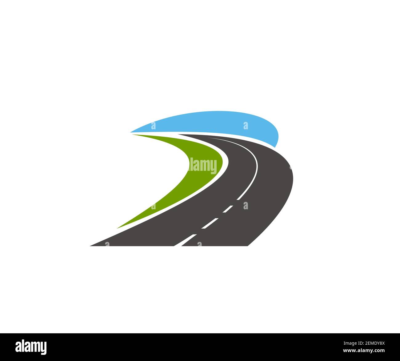 Road pathway and highway icons, vector speed route and race track ...