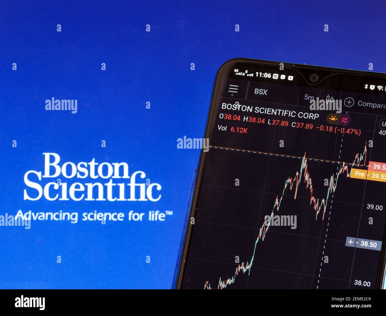 In this photo illustration the stock market information of Boston ...