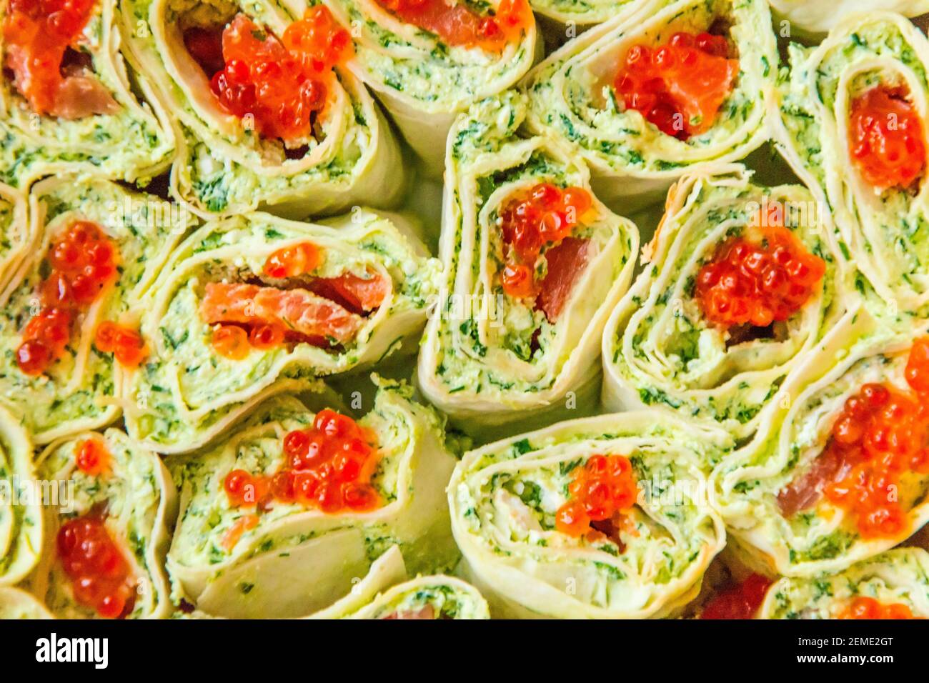 canapes, sandwiches in assortment close up Stock Photo - Alamy
