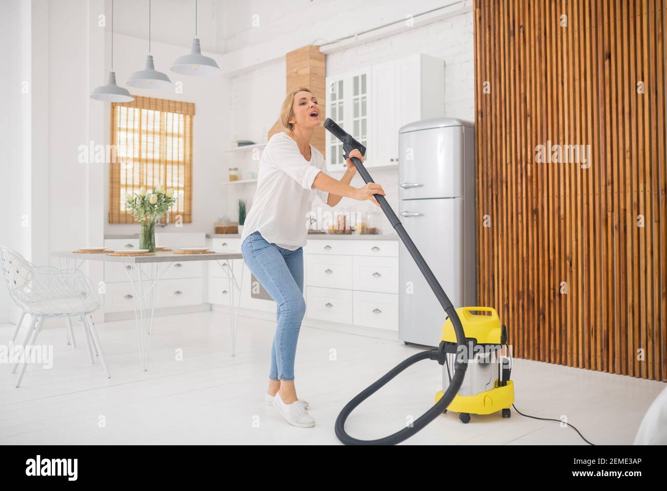 Singing vacuum cleaner hi-res stock photography and images - Alamy