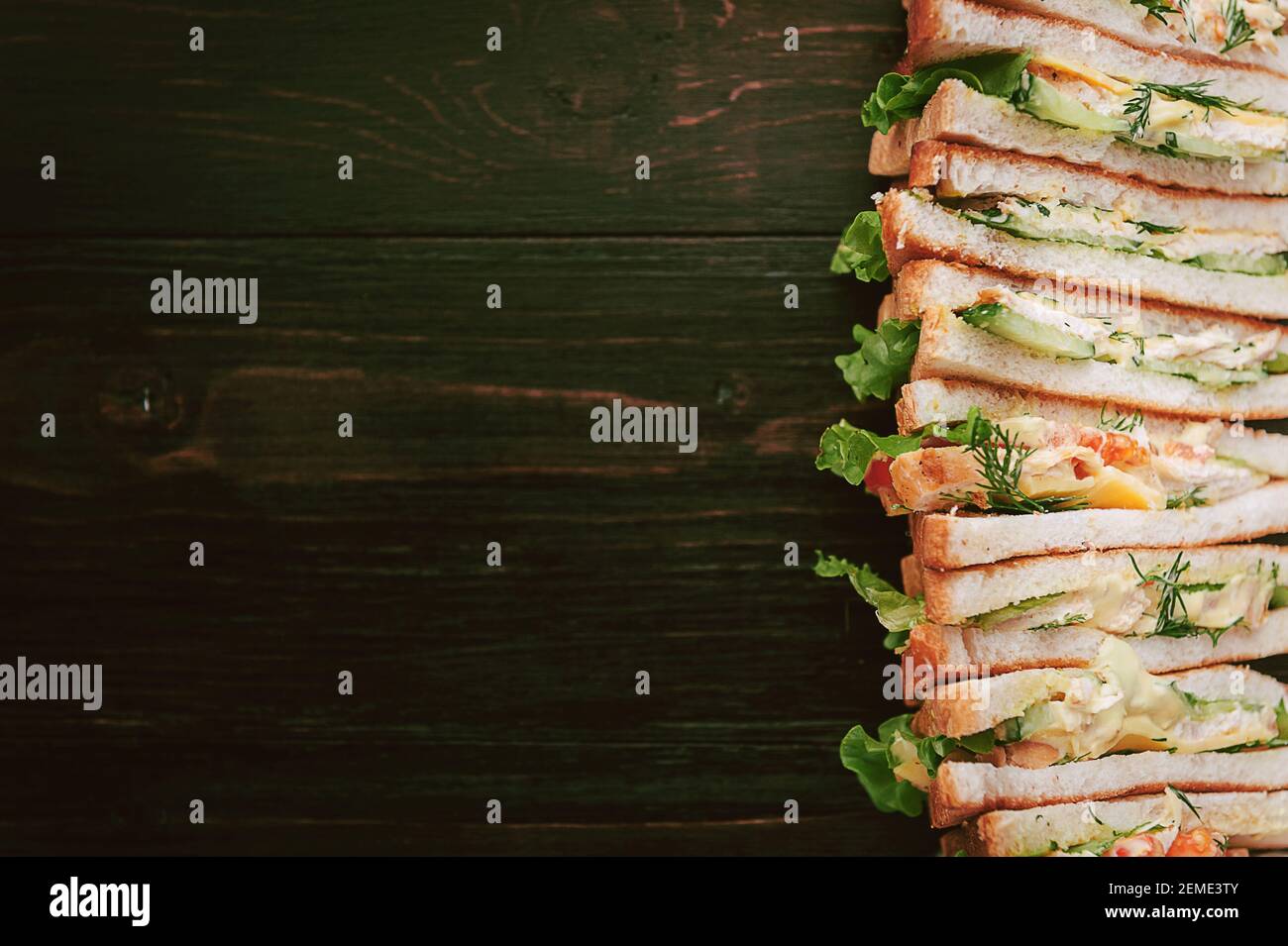 delicious homemade sandwich in rustic style Stock Photo - Alamy