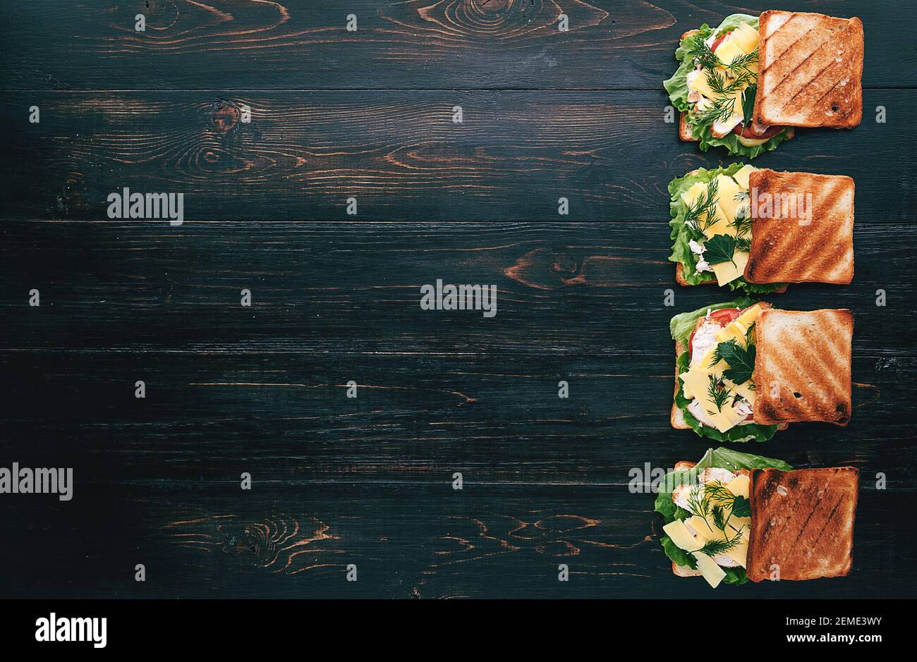 delicious homemade sandwich in rustic style Stock Photo - Alamy