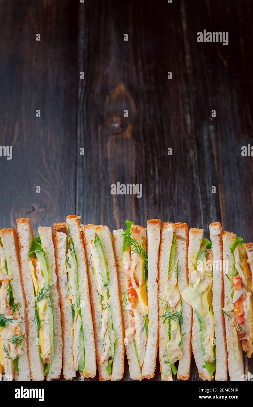 delicious homemade sandwich in rustic style Stock Photo - Alamy