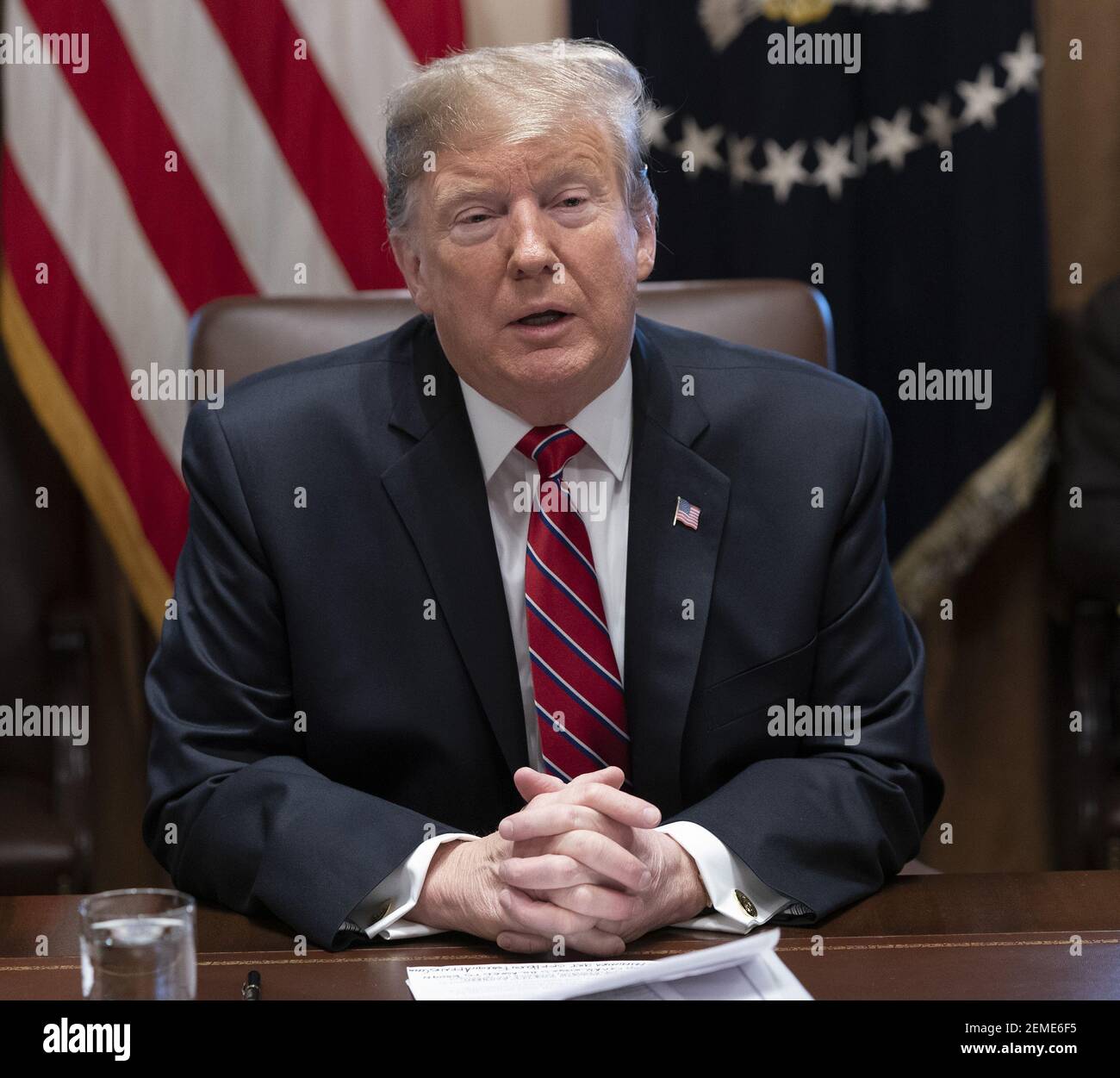 United States President Donald J. Trump participates in a Cabinet ...