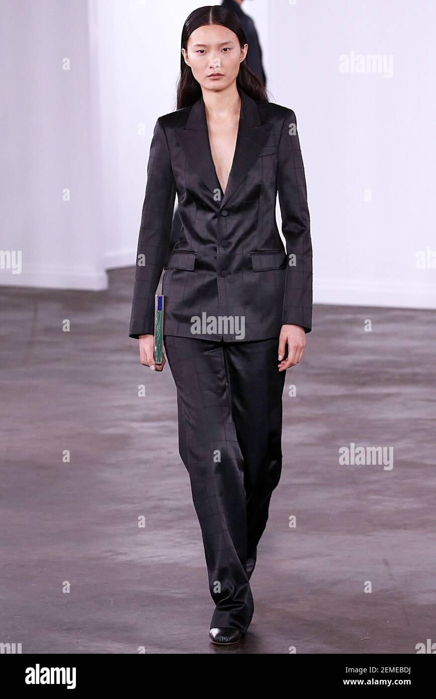 Liu Chunjie walks on the runway during the Gabriela Hearst Ready To ...