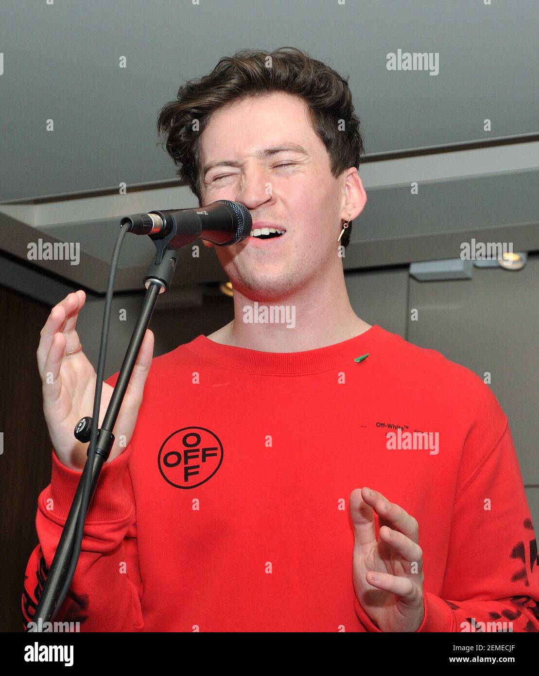 Lead singer Ryan Hennessy of Irish band Picture This performs at the ...