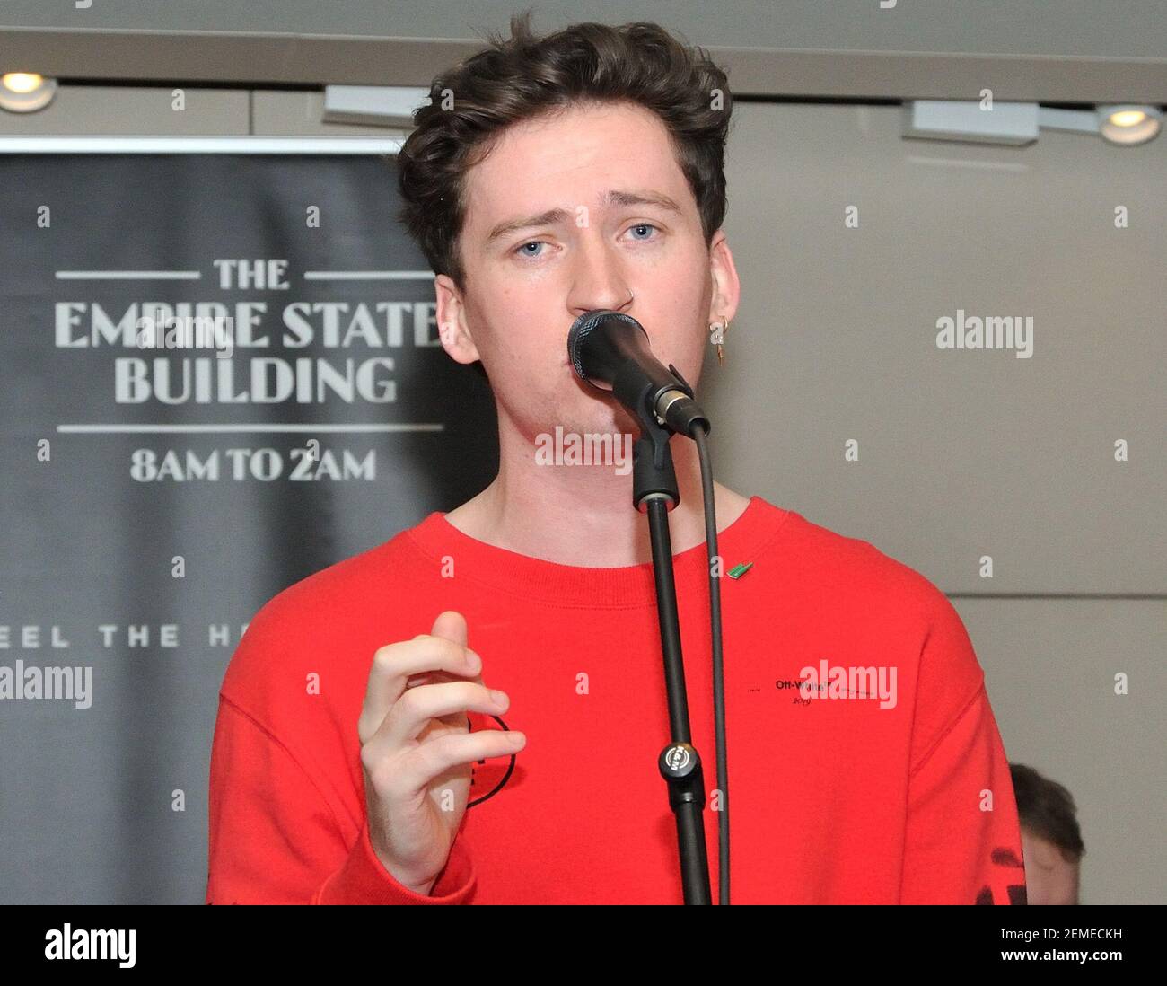 Lead singer Ryan Hennessy of Irish band Picture This performs at the ...