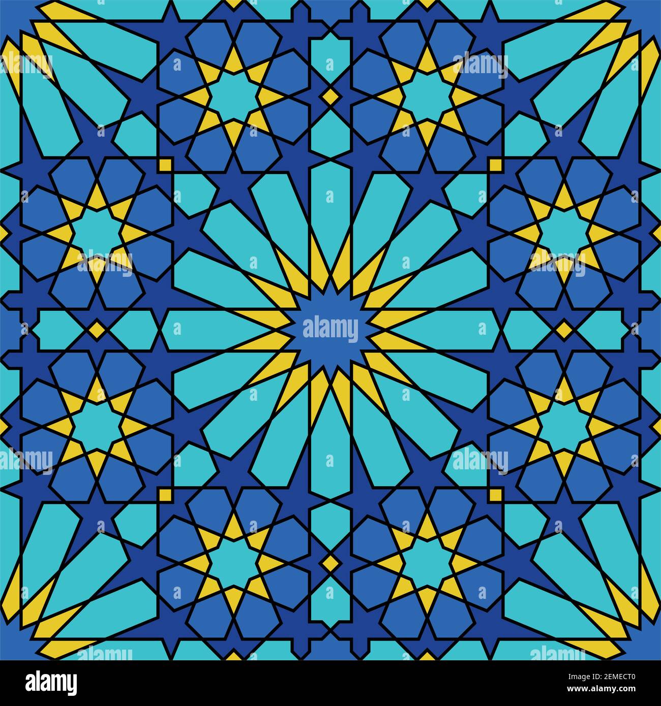 Islamic Geometric Patterns On Fabric