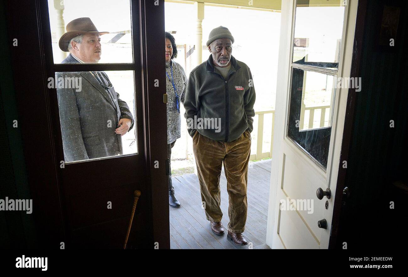 Friends of Allensworth docent Emmett Harden begins to enter Col. Allen ...