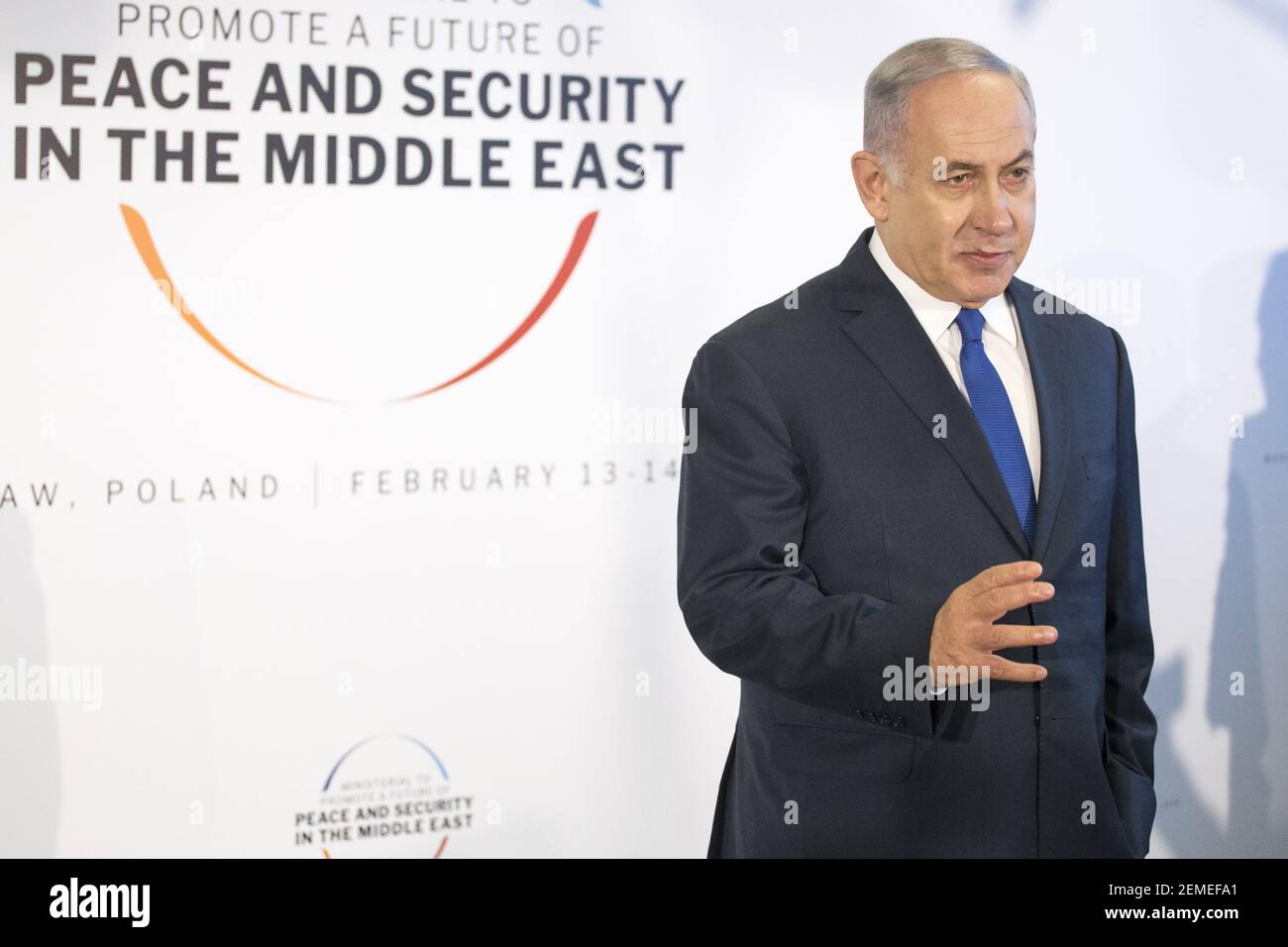 Prime Minister of Israel Benjamin Netanyahu during Peace and Security ...