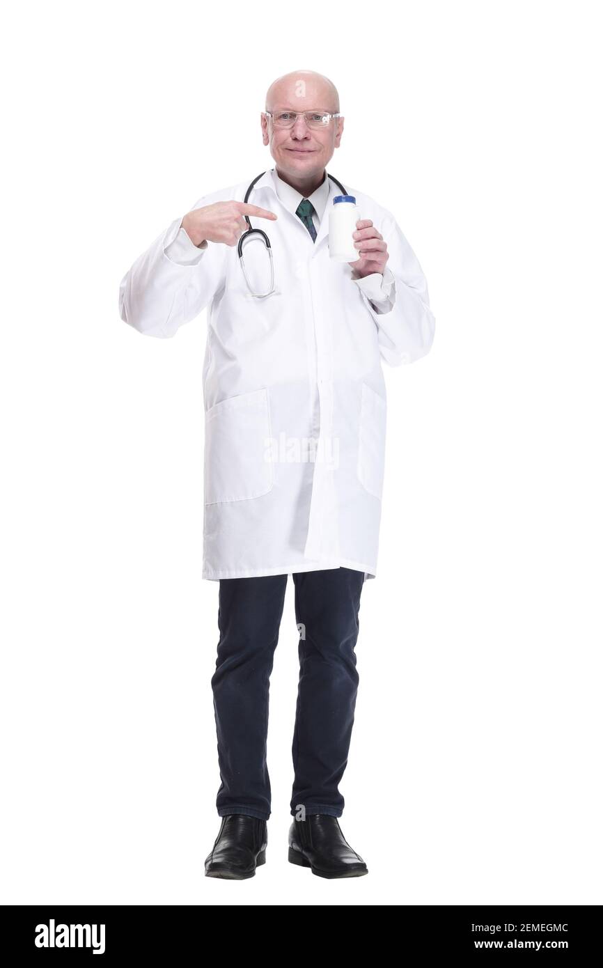 serious man doctor with a bottle of antiseptic Stock Photo - Alamy