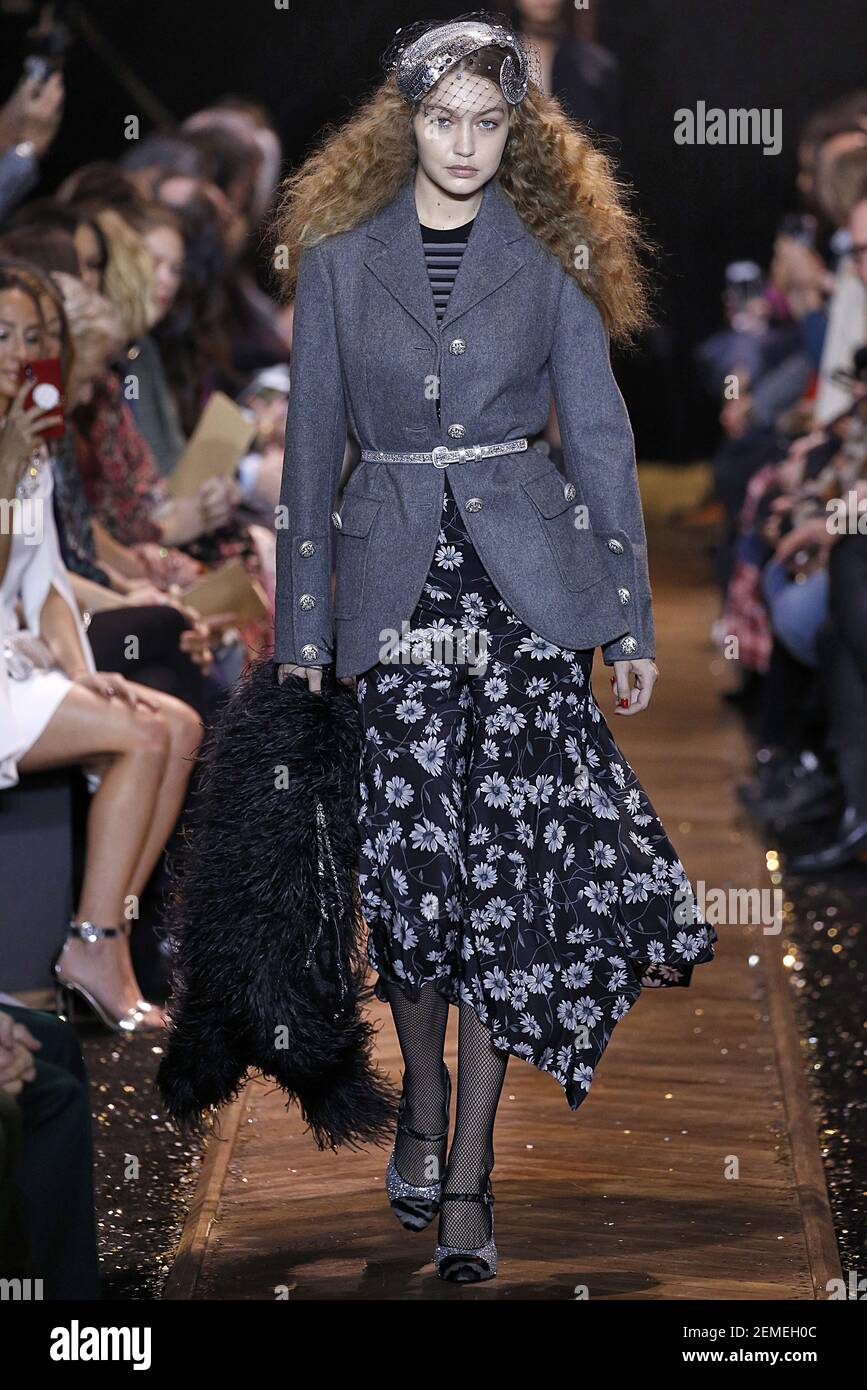 Gigi Hadid walks on the runway during the Michael Kors Fashion Show at ...
