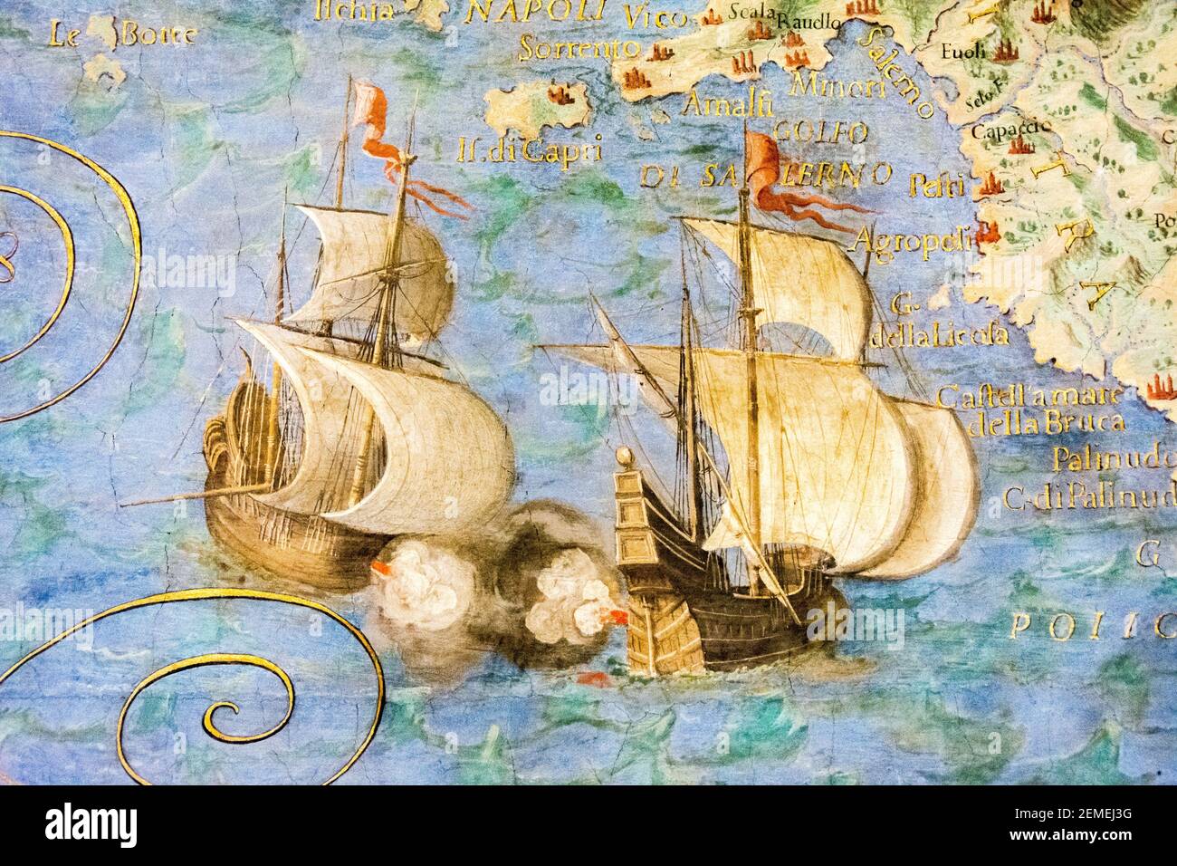 Vatican - Oct 06, 2018: Paintings that adorn the Gallery of ...