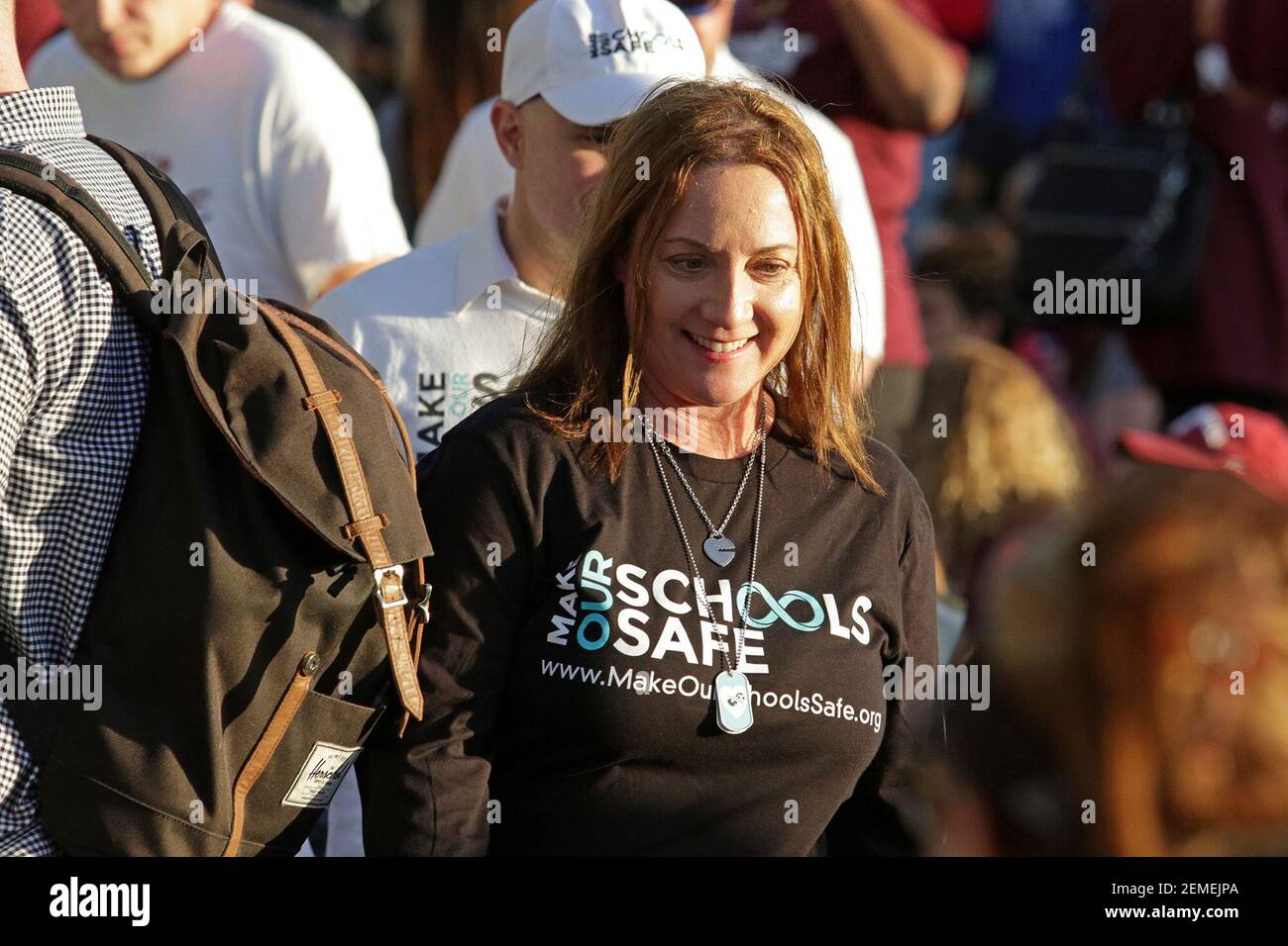 Lori Alhadeff, mother of slain student Alyssa Alhadeff, arrives to an ...
